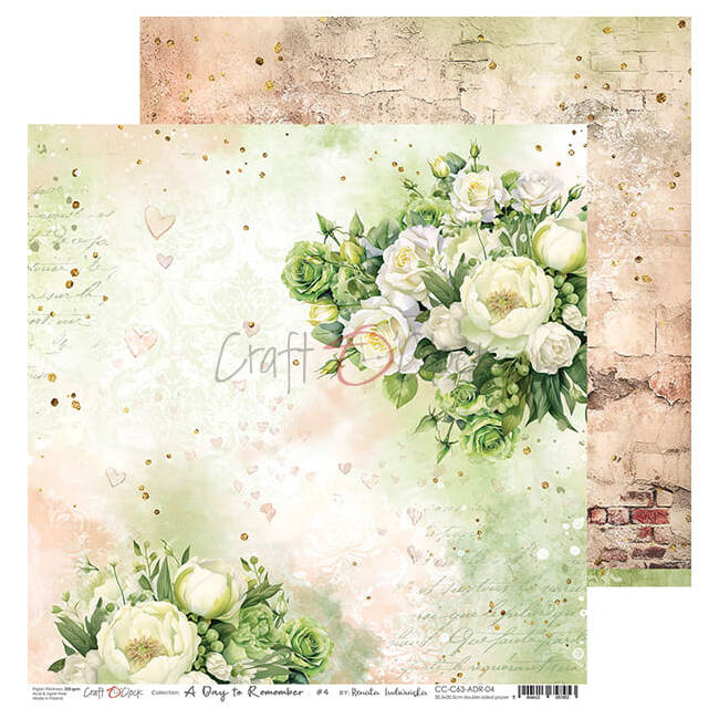 CRAFT OCLOCK 24 Blatt 20x20cm doppelseitig Scrapbooking Papier 190g, A ...