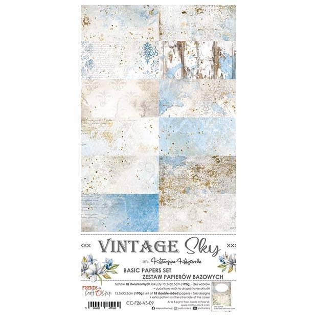 CRAFT OCLOCK Set 18Blatt 15x30cm doppelseitig Scrapbooking Papier 250g ...