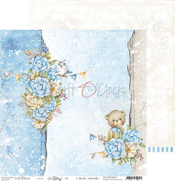 CRAFT OCLOCK Set 24 Blatt 15x15cm doppelseitig Scrapbooking Papier 250g ...