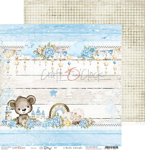 CRAFT OCLOCK Set 24 Blatt 15x15cm doppelseitig Scrapbooking Papier 250g ...