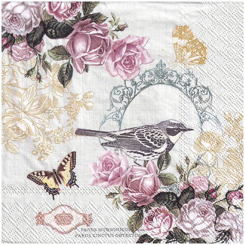 SERVIETTEN 1 Stück Motivservietten Decoupage Napkin 33x33cm, Ada Vogel ...