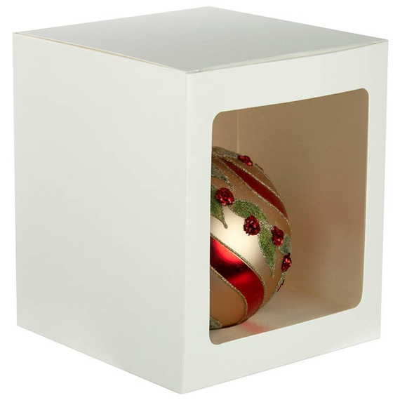 RzP Schachtel für Christbaumkugel Geschenkbox Box Fenster 13x13x15 300g ...