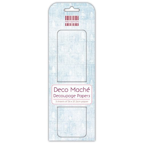 FIRST EDITION Decoupage-Papier Deco Mache CRAFT PAPER Icy Trees ...